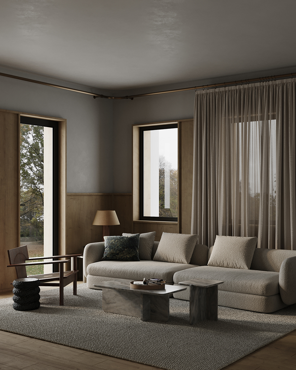 Notch Long Coffee Table | Marble Coffee Tables | MAAMI HOME